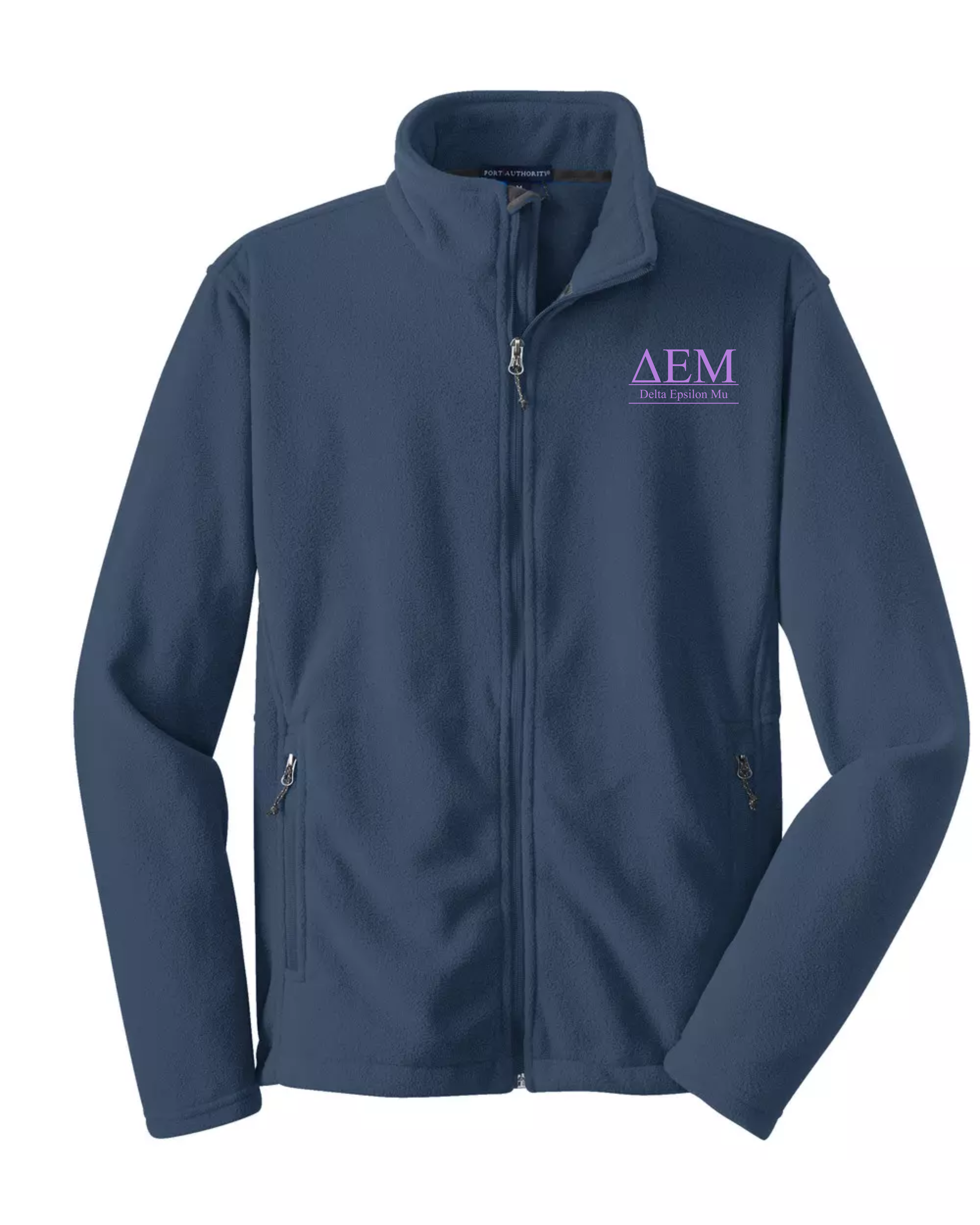 Delta Epsilon Mu Custom Fleece Full-Zip Jacket | Greek Organization Ja ...